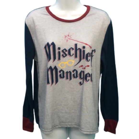Warner Bros. | Tops | Harry Potter Mischief Managed Long Sleeve Tshirt ...